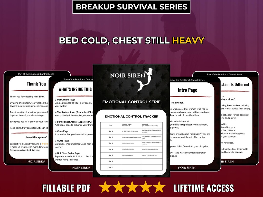 Printable Heartbreak PDF Tracker - Bed Cold, Chest Still Heavy ...