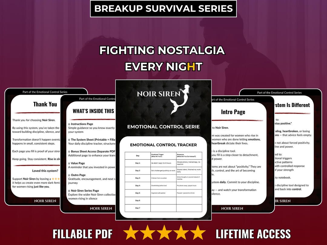 Breakup Printable Planner - Fighting Nostalgia Every Night | Printable ...