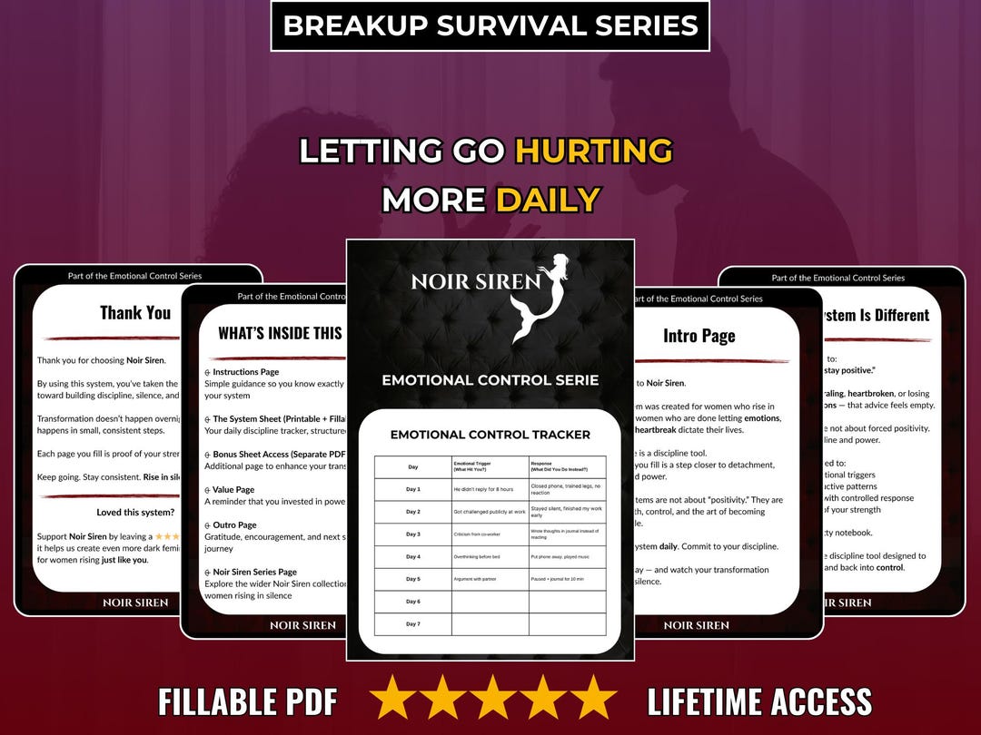 Printable Heartbreak Planner - Letting Go Hurting More Daily ...
