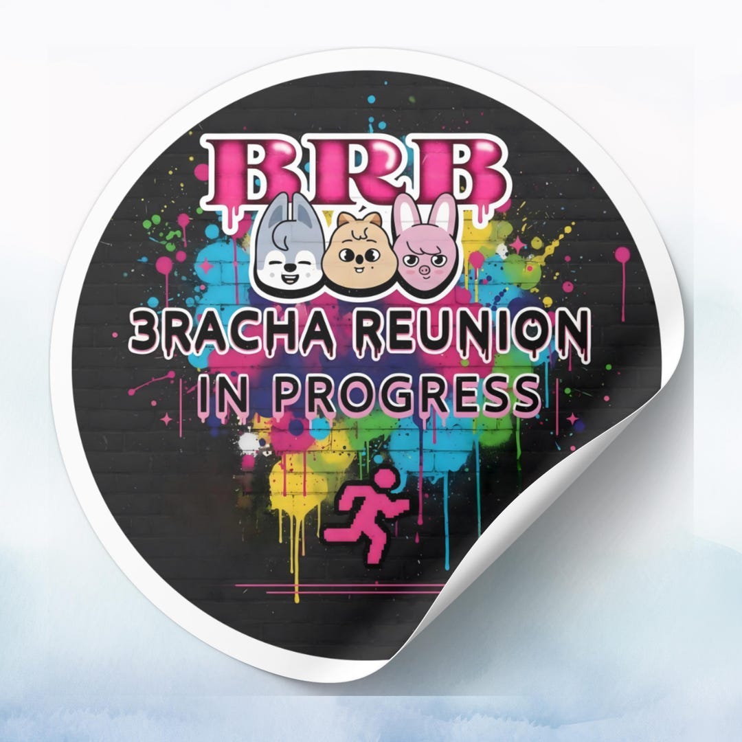 Funny Stray Kids 3RACHA Sticker, 3racha Reunion Vinyl Sticker, Han ...