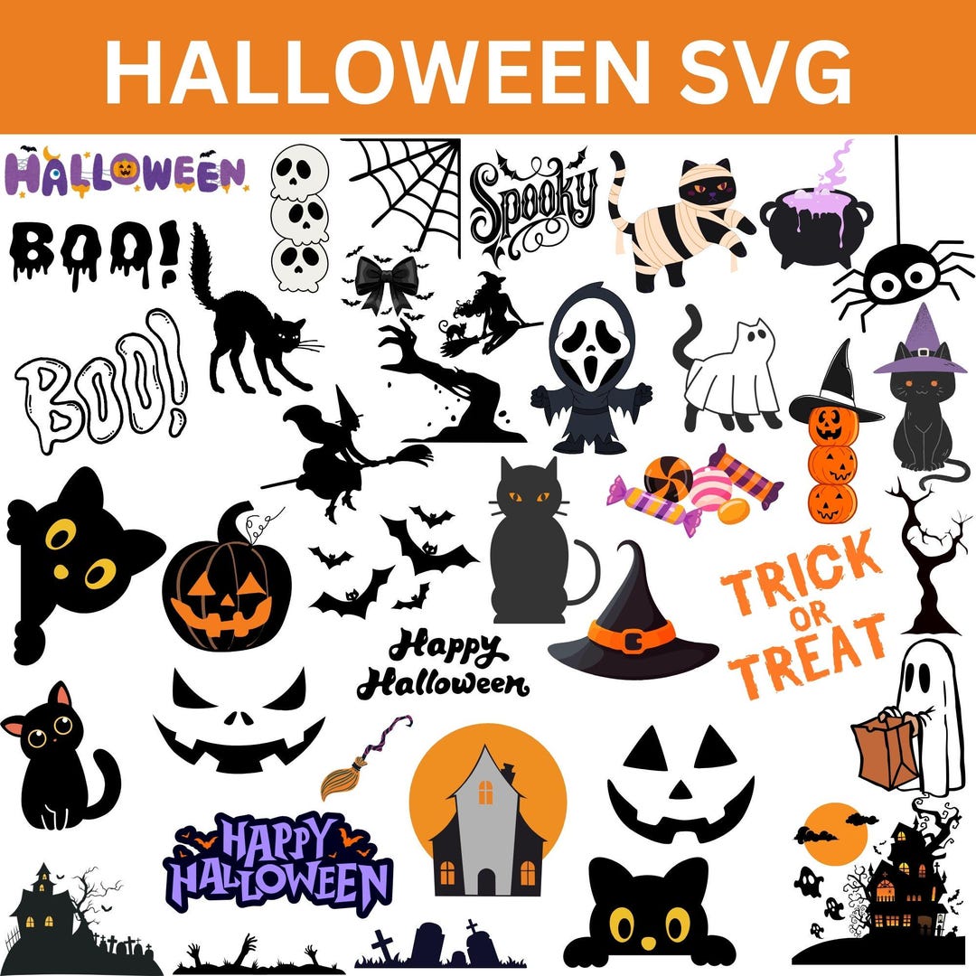 Halloween Character SVG Bundle: Clipart, Pumpkin (digital Download) - Etsy