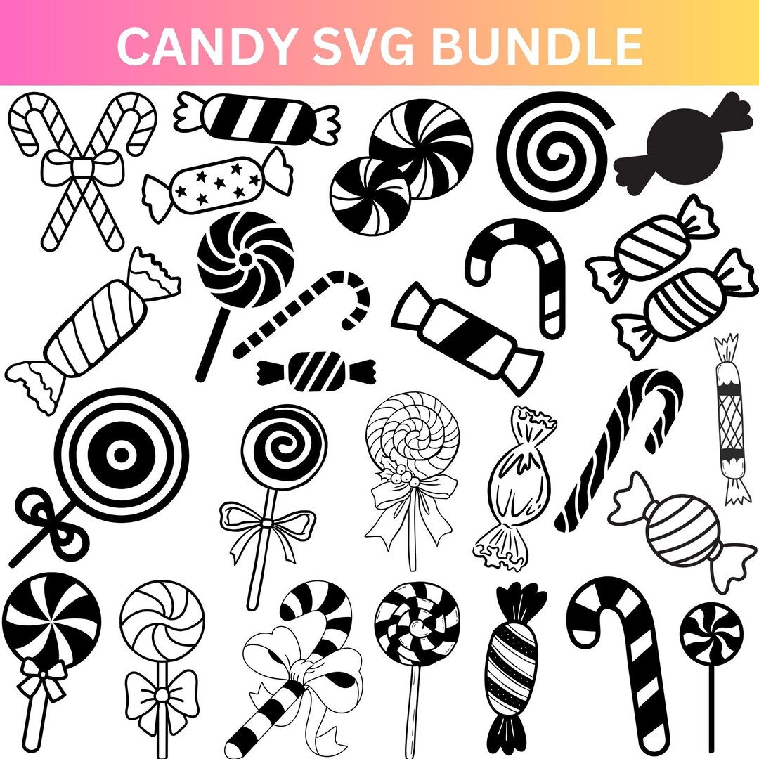 Candy SVG Bundle, Sweets Clipart (digital Download) - Etsy