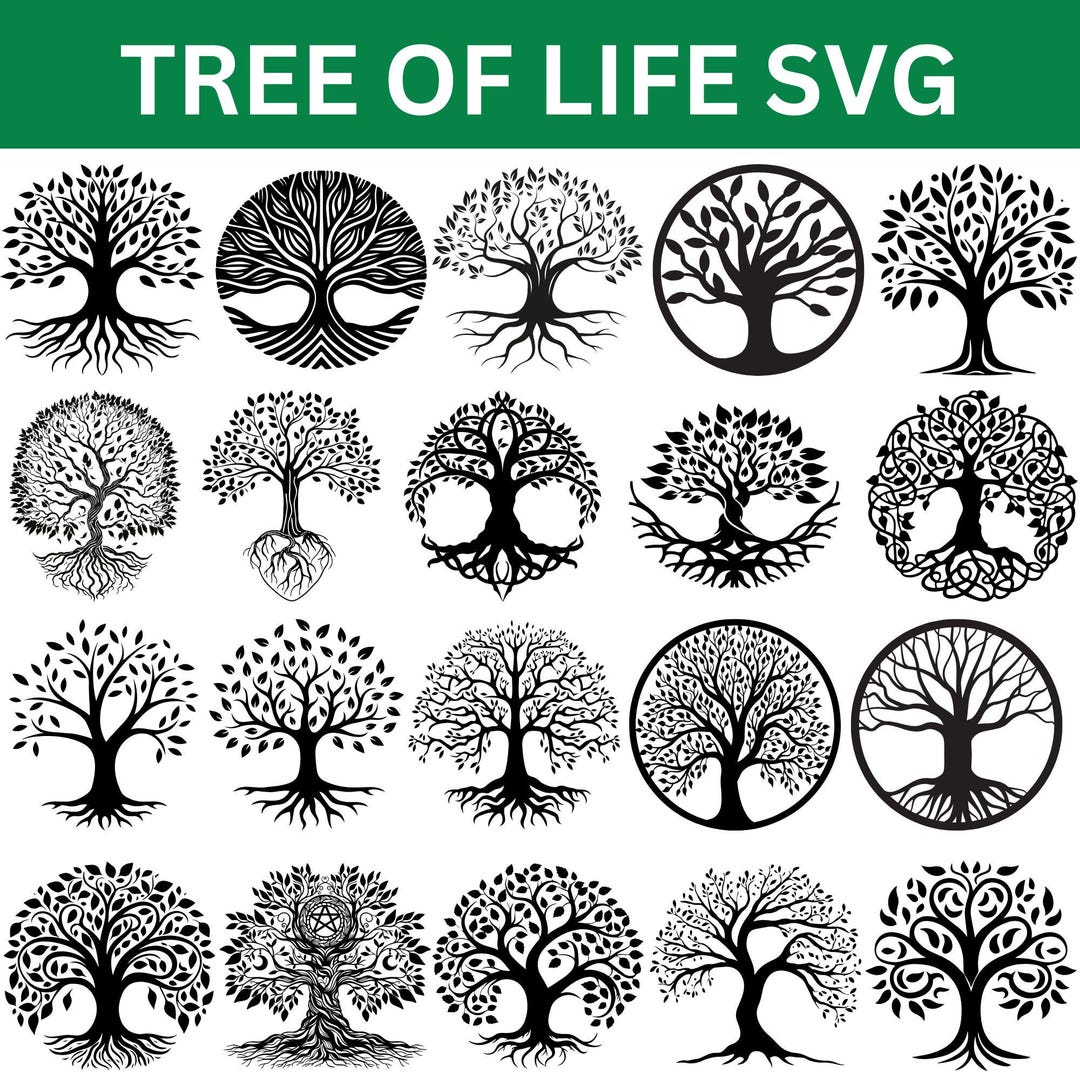Tree of Life SVG Bundle: Spiritual Tree Clipart (commercial Use) - Etsy UK