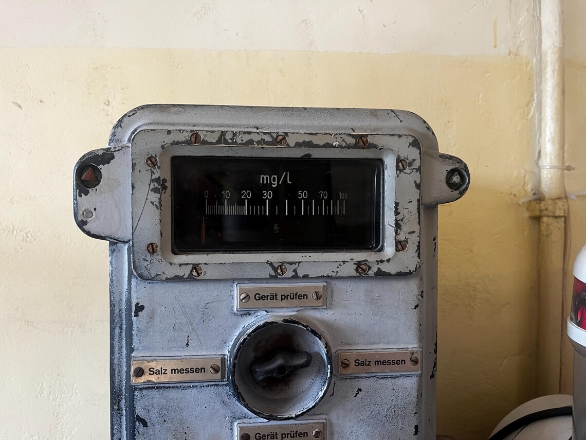 Vintage German Salinity Meter | Industrial Wall Gauge Water Meter Decor ...
