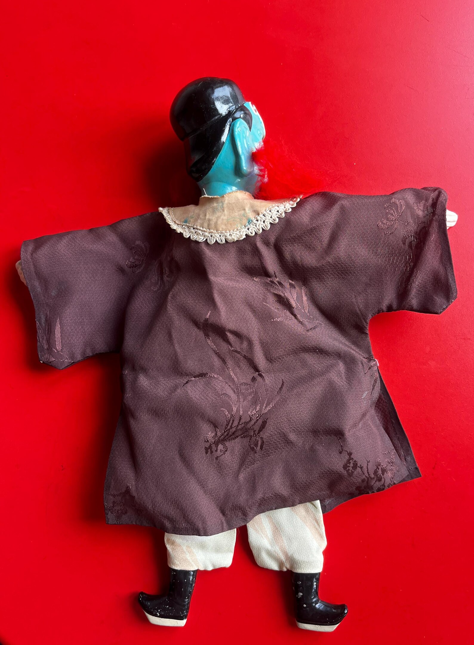 Vintage Chinese Opera Puppet: Mid-century Painted Mask Budaixi ...