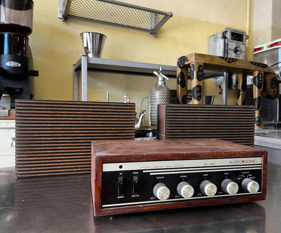 Vintage Audiosonic NS-1600 Stereo Amplifier With Speakers | 1970s Retro ...