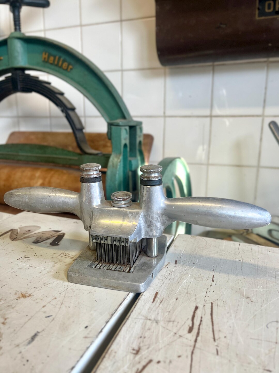Vintage Mechanical Meat Tenderizer | Heavy Old Retro Butcher Tool ...