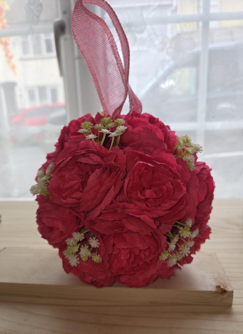 Pink Peony Flower Ball - Etsy