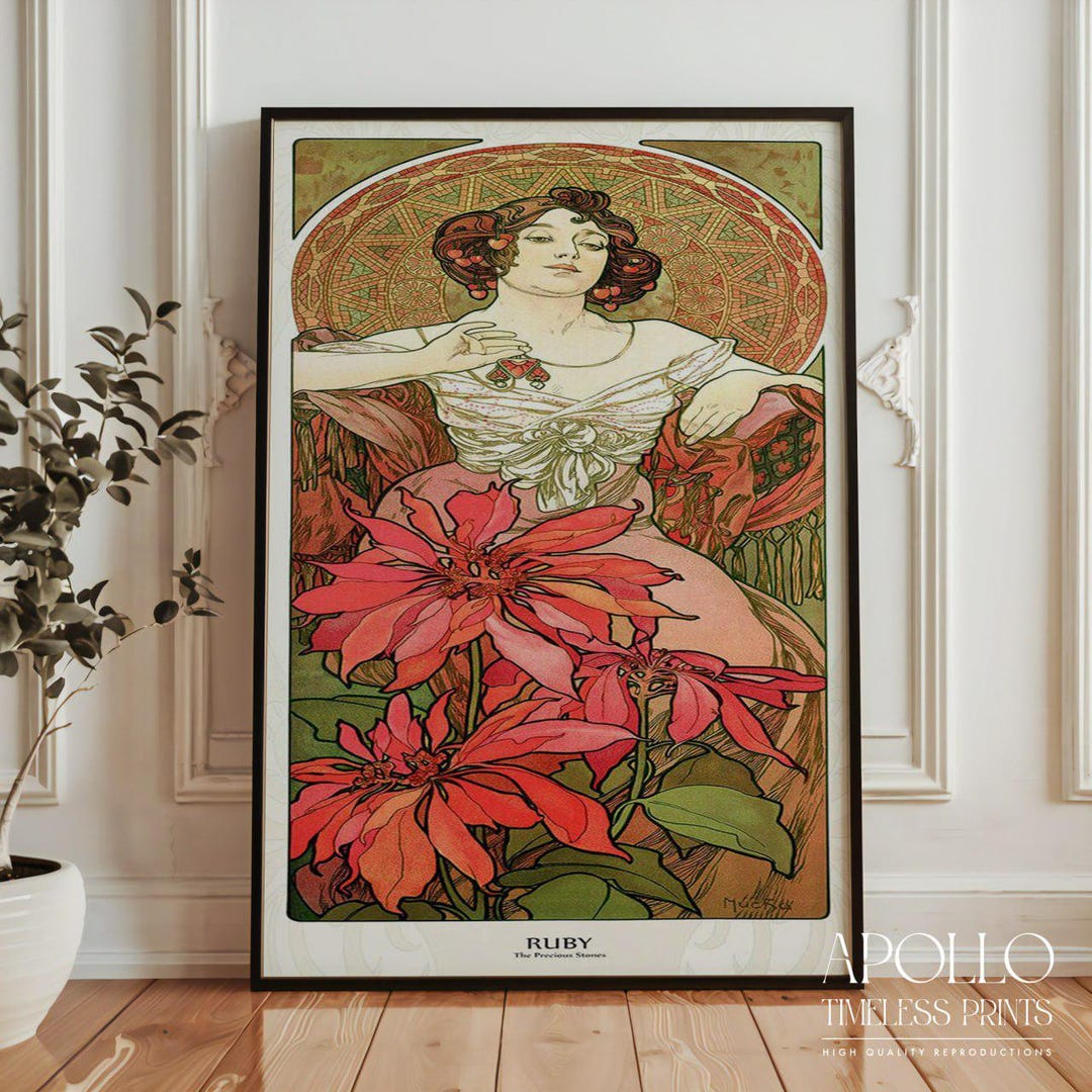 Ruby Wall Art Poster From the Precious Stones Series, Decorative Art ...