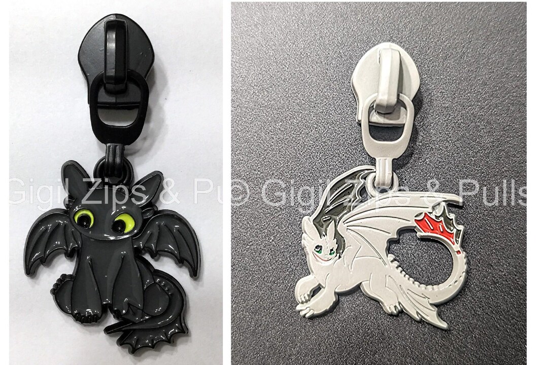 Toothless Dragon - Zipper Pulls - Sets of 5 - Size 5 - Bag Charm ...