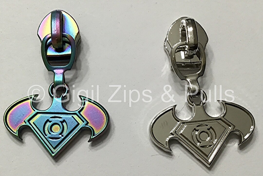 Superheros Zipper Pulls - Novelty Zipper Pulls - Size 5- Superhero ...