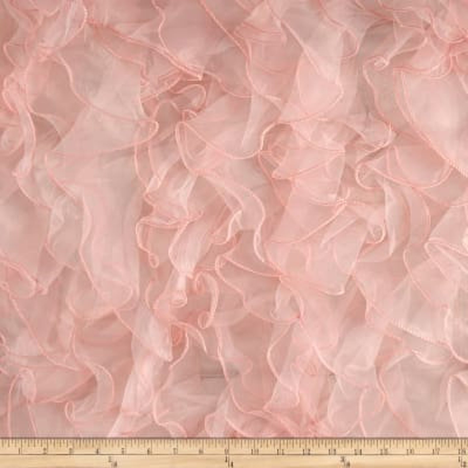 Ruffle Organza - Taffeta Blush Pink - by the Yard - Etsy