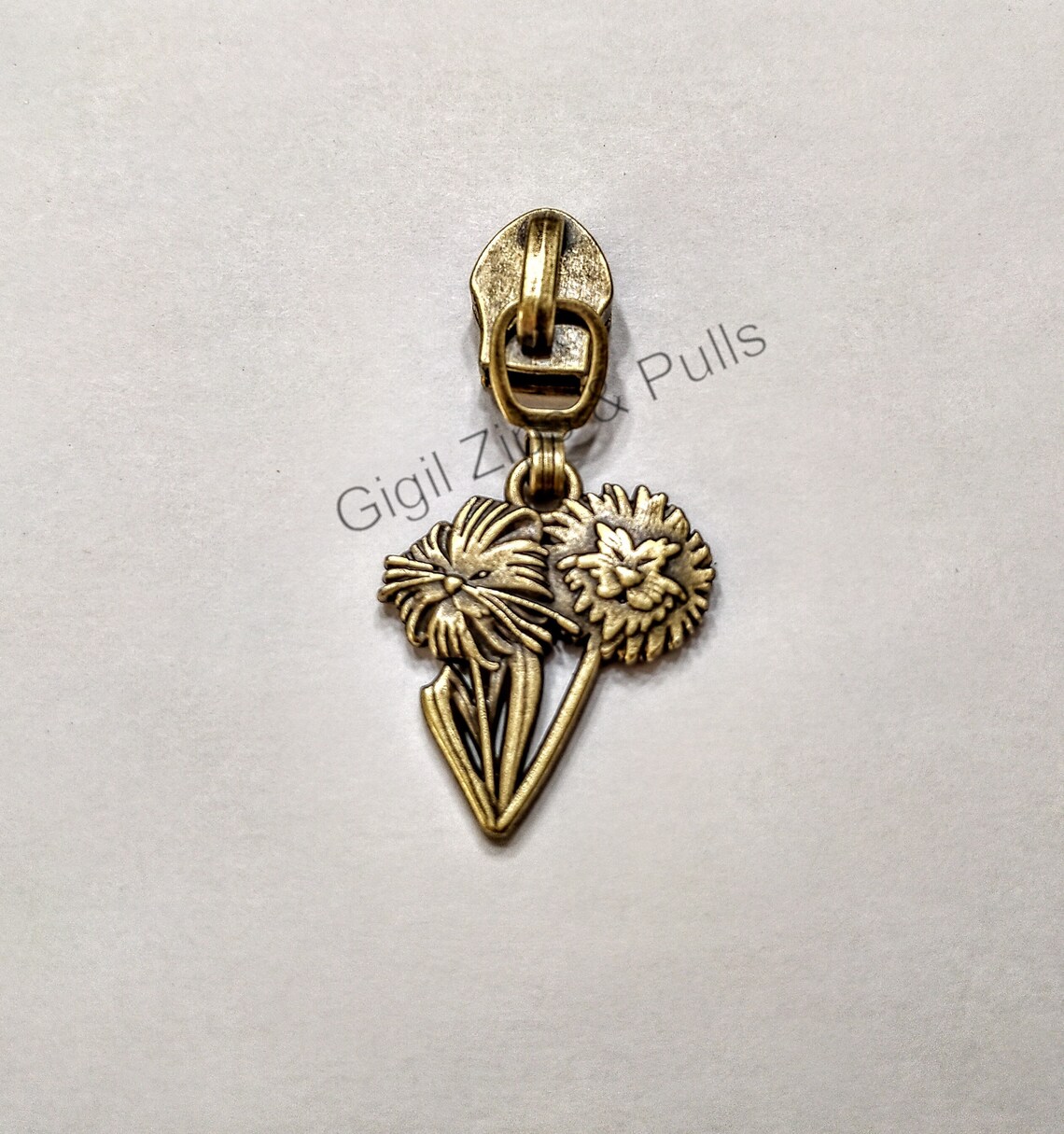 Lion and Tiger Flower Zipper Pull Flower Zip Pulls 2 | Etsy