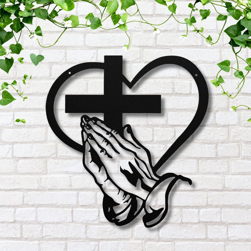 Praying Hands Metal Wall - Etsy