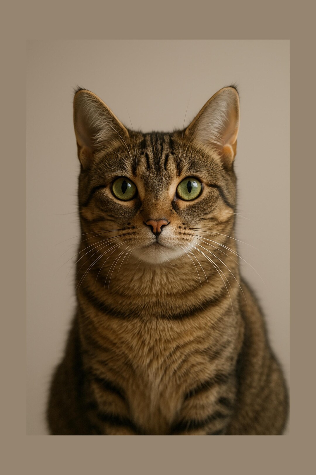 Tabby Cat Portrait: Realistic Feline Art (PNG File) - Etsy