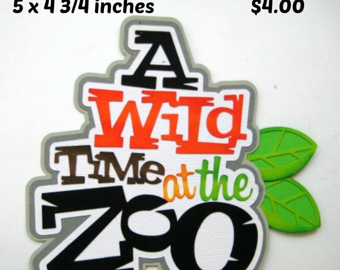 WILD TIME at ZOO Title Girl Boy Play Paper Piecing 3D Die Cut for ...