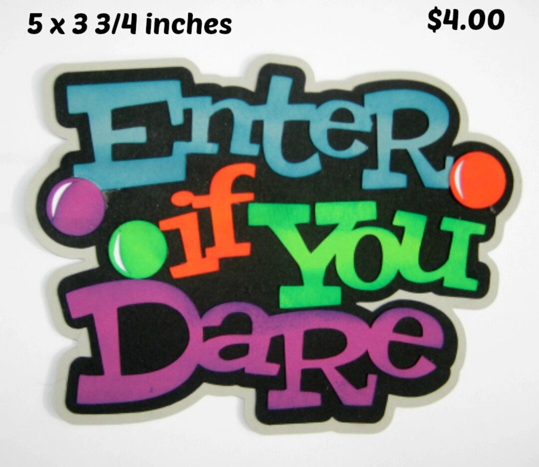 ENTER If You DARE Title Halloween Paper Piecing 3D Die Cut for Premade ...