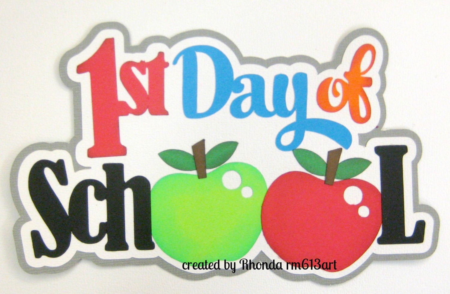 1st Day School Title for Premade Scrapbook Page - Etsy