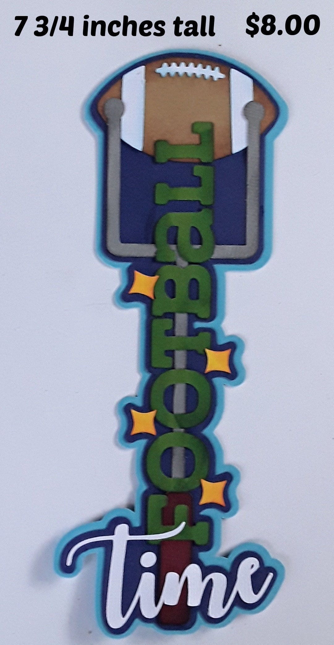 FOOTBALL TIME TITLE Sports 3D Die Cut Paper Piecing for Premade ...