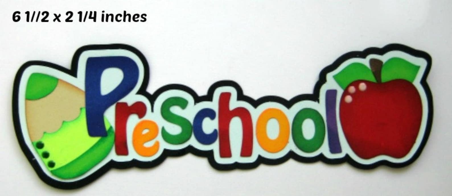 PRESCHOOL Title School Boy Girl Paper Piecing Scrapbook Page Die Cut by ...