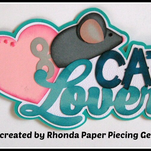 Cat Lover Title for Premade Scrapbook Pages Album or Cards by - Etsy