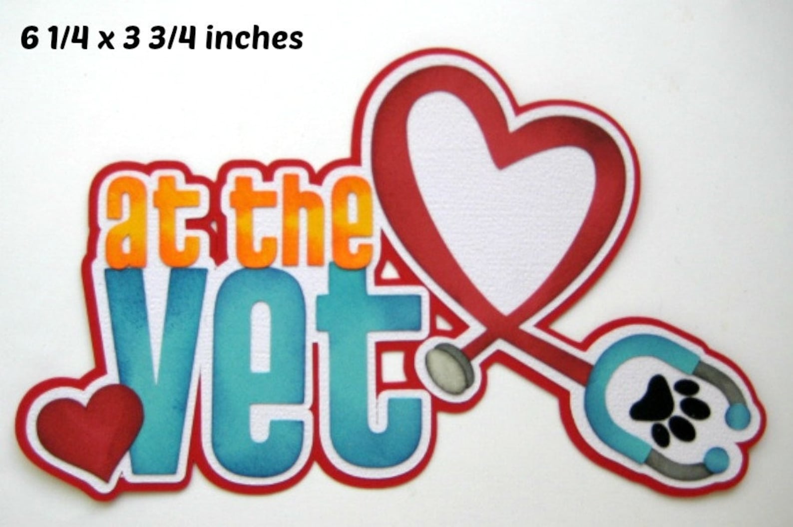 AT THE VET Title Boy Girl Pet Paper Piecing for Scrapbook Pages Album ...