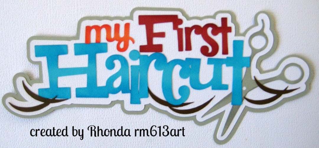 My First Haircut Boy Ltitle Paper Piecing for Premade Scrapbook Page ...