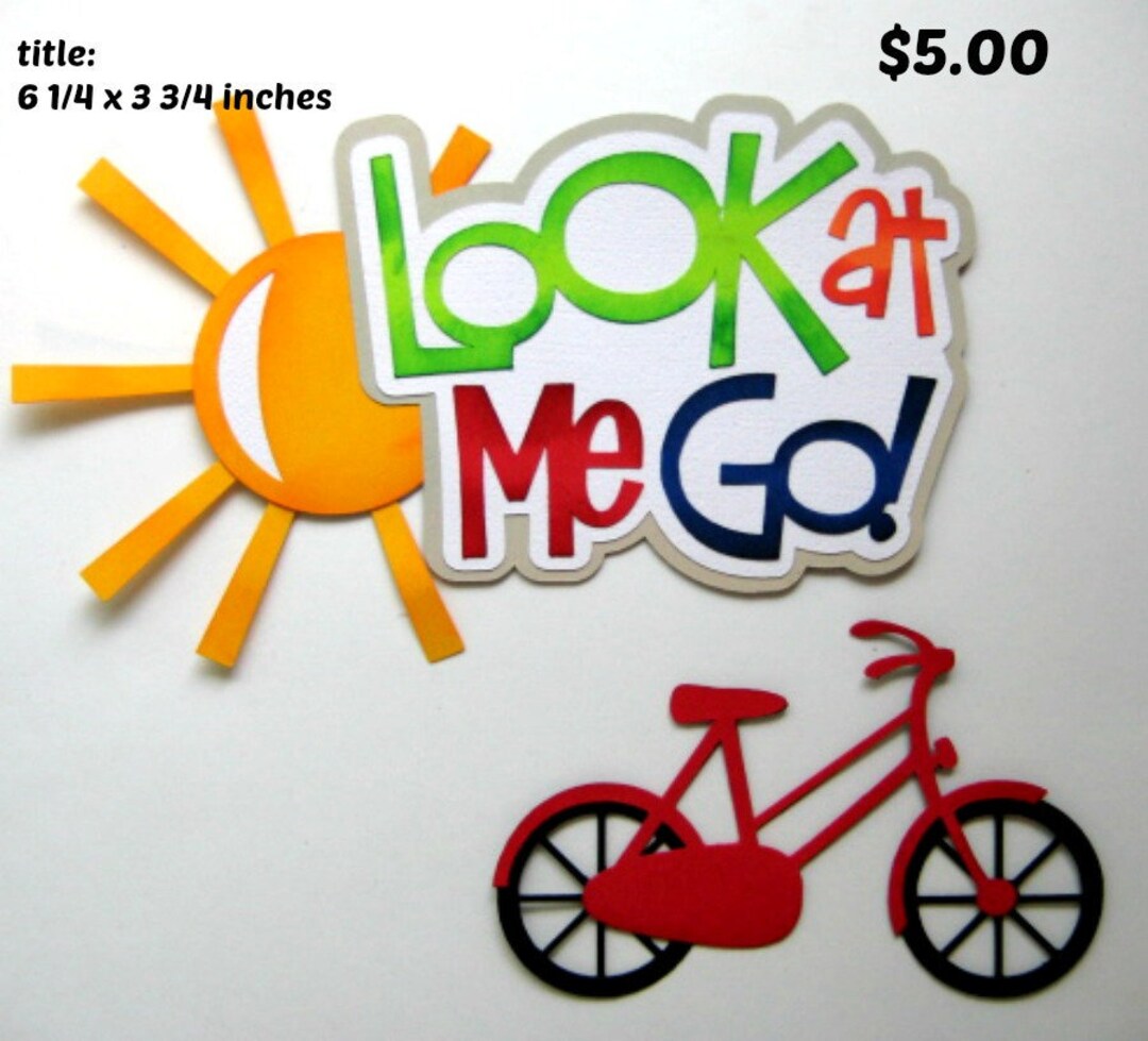 LOOK at Me GO Title Boy Play 3D Die Cut Paper Piecing for Premade ...