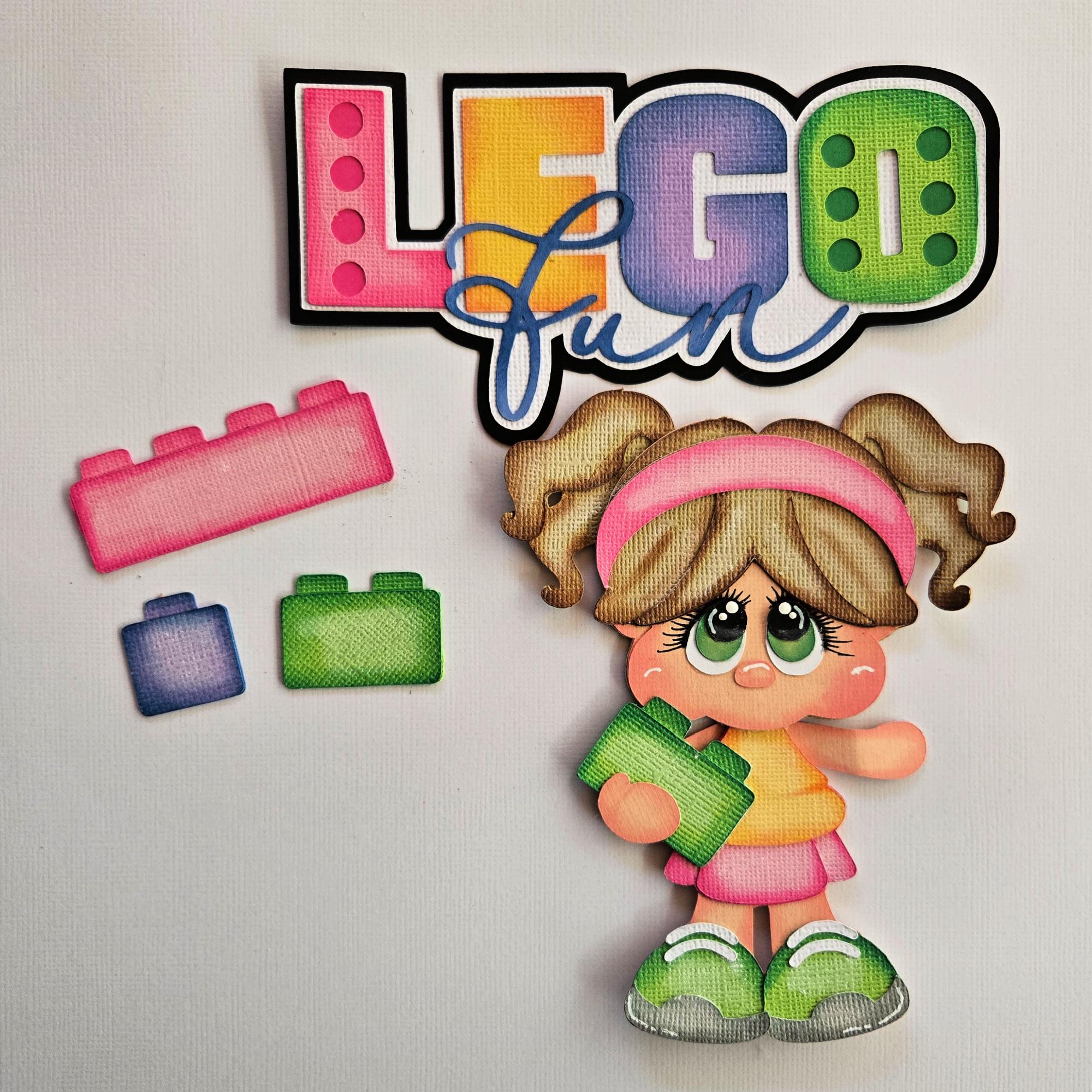 BUILDING FUN GIRL Brown Hair Paper Piecing Set3d Die Cut for Premade ...