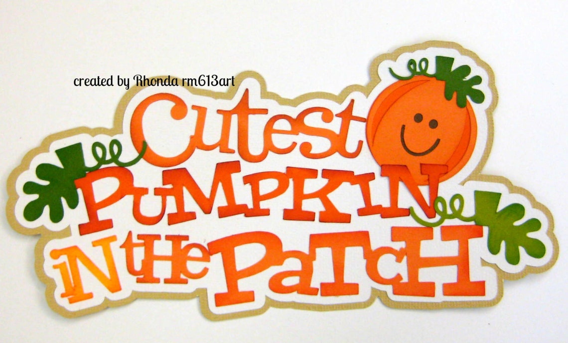 Halloween Pumpkin Title for Premade Scrapbook Page - Etsy