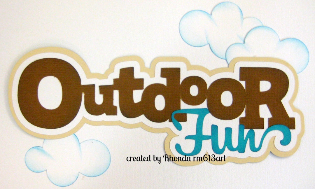 Outdoor Fun Girl Title for Premade Scrapbook Page - Etsy