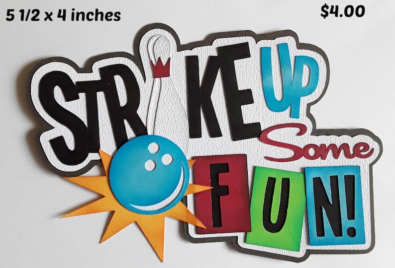 STRIKE up some fun BOWLING Title boy paper piecing for | Etsy