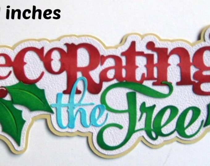 DECORATING the TREE TITLE Christmas Girl Boy Family Paper Piecing 3D ...