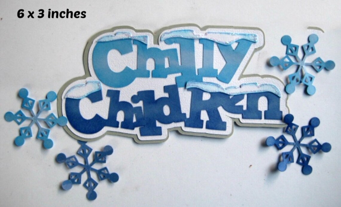 CHILLY CHILDREN TITLE Winter Boy Paper Piecing 3D Die Cut for - Etsy