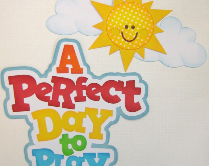Perfect Day Boy Girl Title Paper Piecing for Premade Scrapbook Page ...