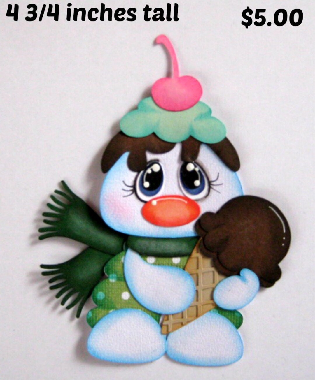 FROSTY TREATS SNOWMAN Winter Paper Piecing for Premade Scrapbook Page ...