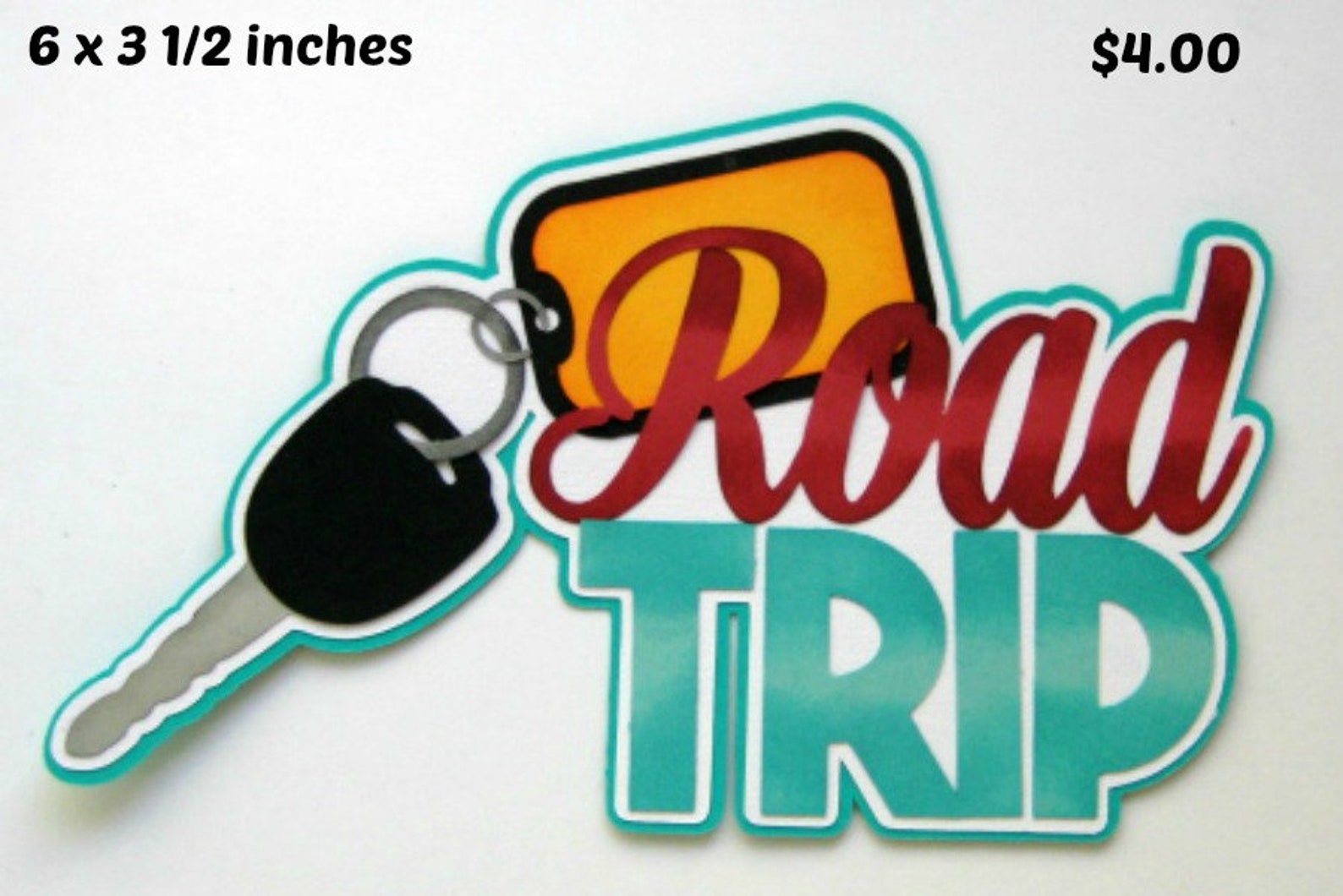 ROAD TRIP TITLE travel vacation paper piecing 3D diecut for | Etsy