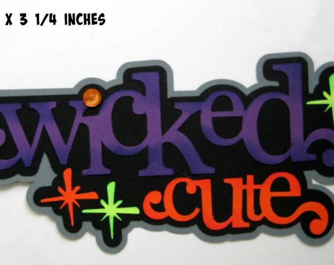 WICKED CUTE TITLE Halloween Paper Piecing 3D Die Cut for - Etsy