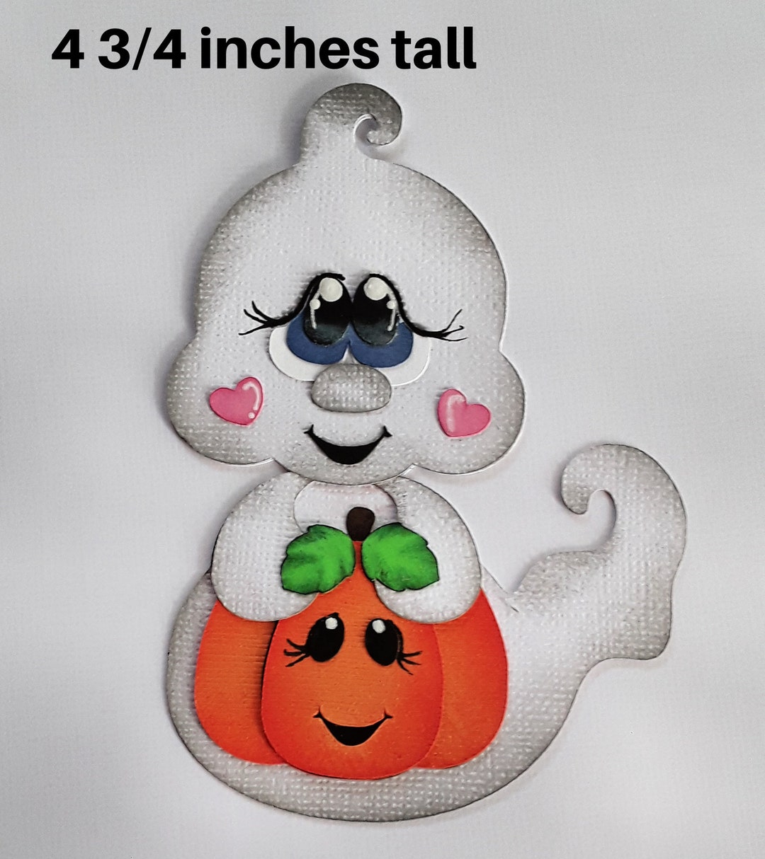 HAPPY GHOST HALLOWEEN Paper Piecing 3D Die Cut for Premade Scrapbook ...