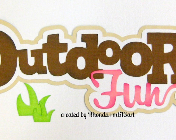 BACKYARD FUN OUTDOOR Title Paper Piecing 3D Die Cut for Premade ...