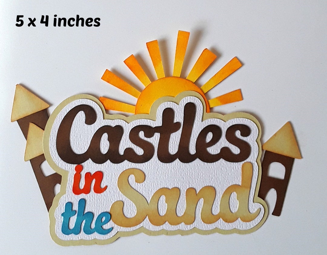 CASTLES in the SAND Title Beach Summer Girl Boy Piecing 3D Die Cut for ...