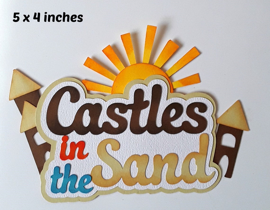 CASTLES in the SAND Title Beach Summer Girl Boy Piecing 3D Die | Etsy