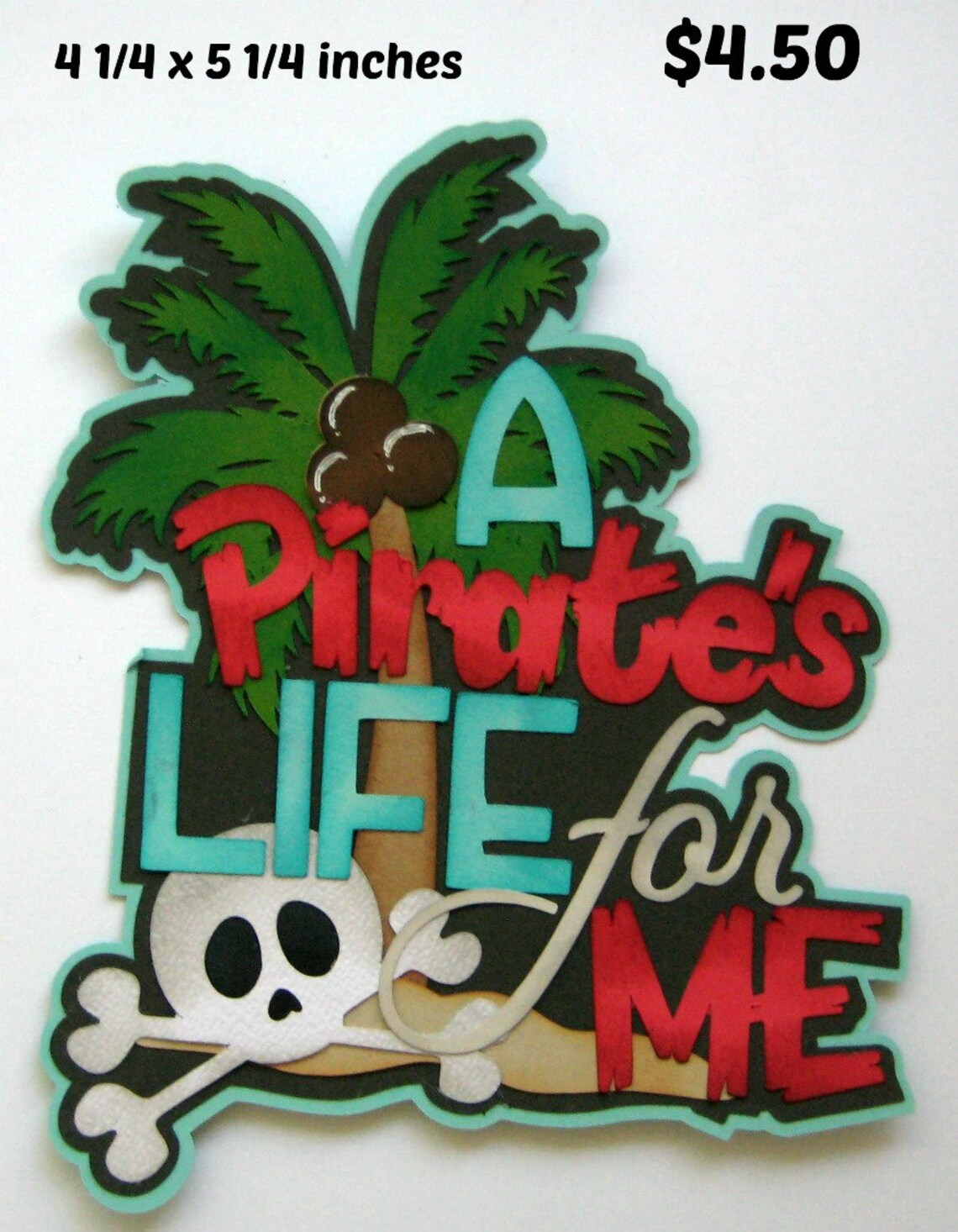 Pirate Life for Me Title Boy Girl for Premade Scrapbook Pages Album or ...