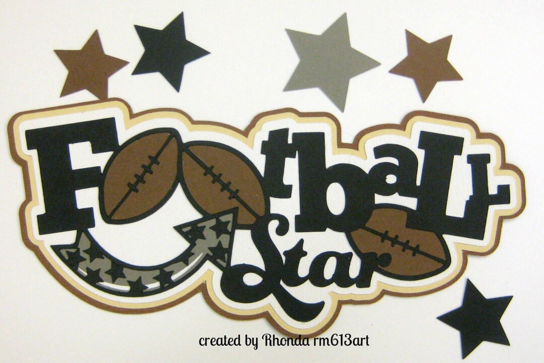 Football Star Sports Title for Premade Scrapbook Page - Etsy