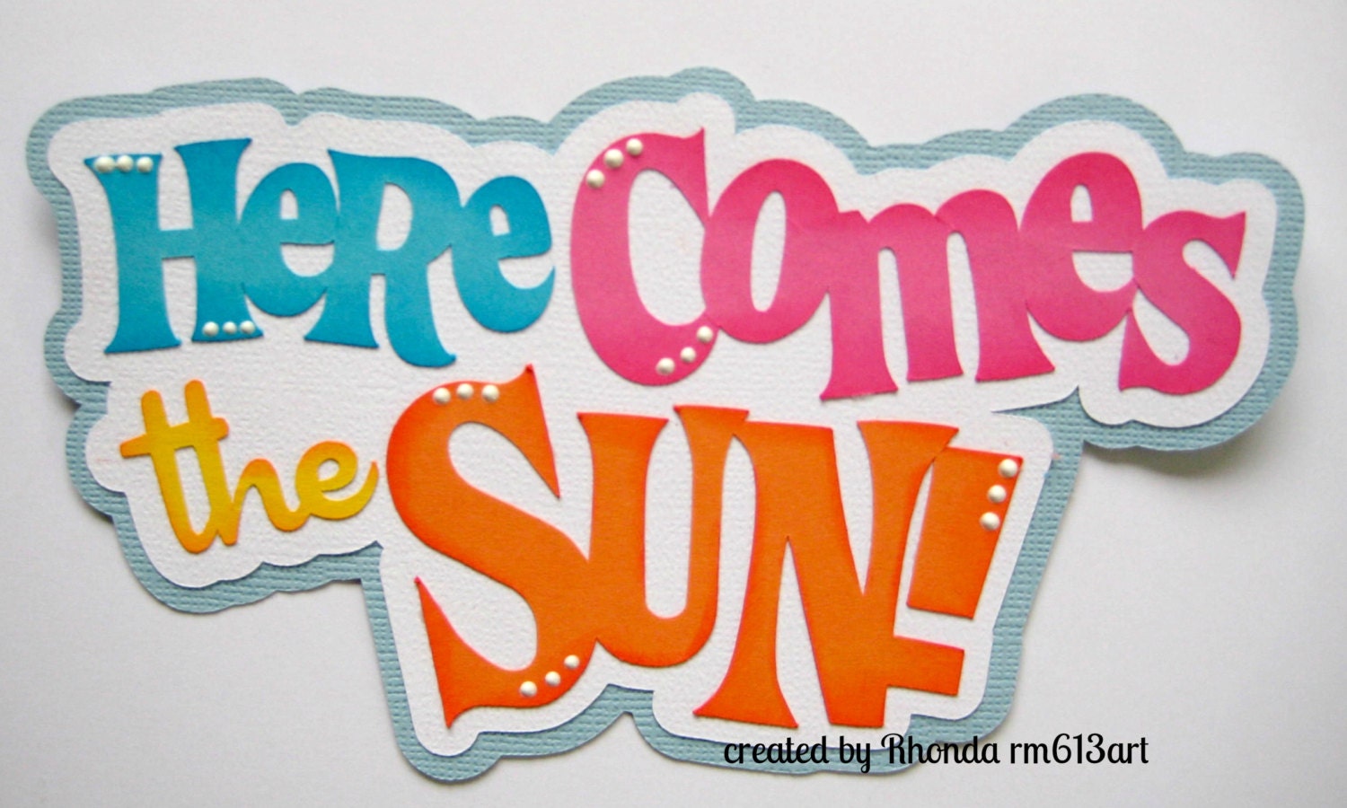 Here Comes the Sun Title Premade Scrapbook Page Paper Piecing | Etsy