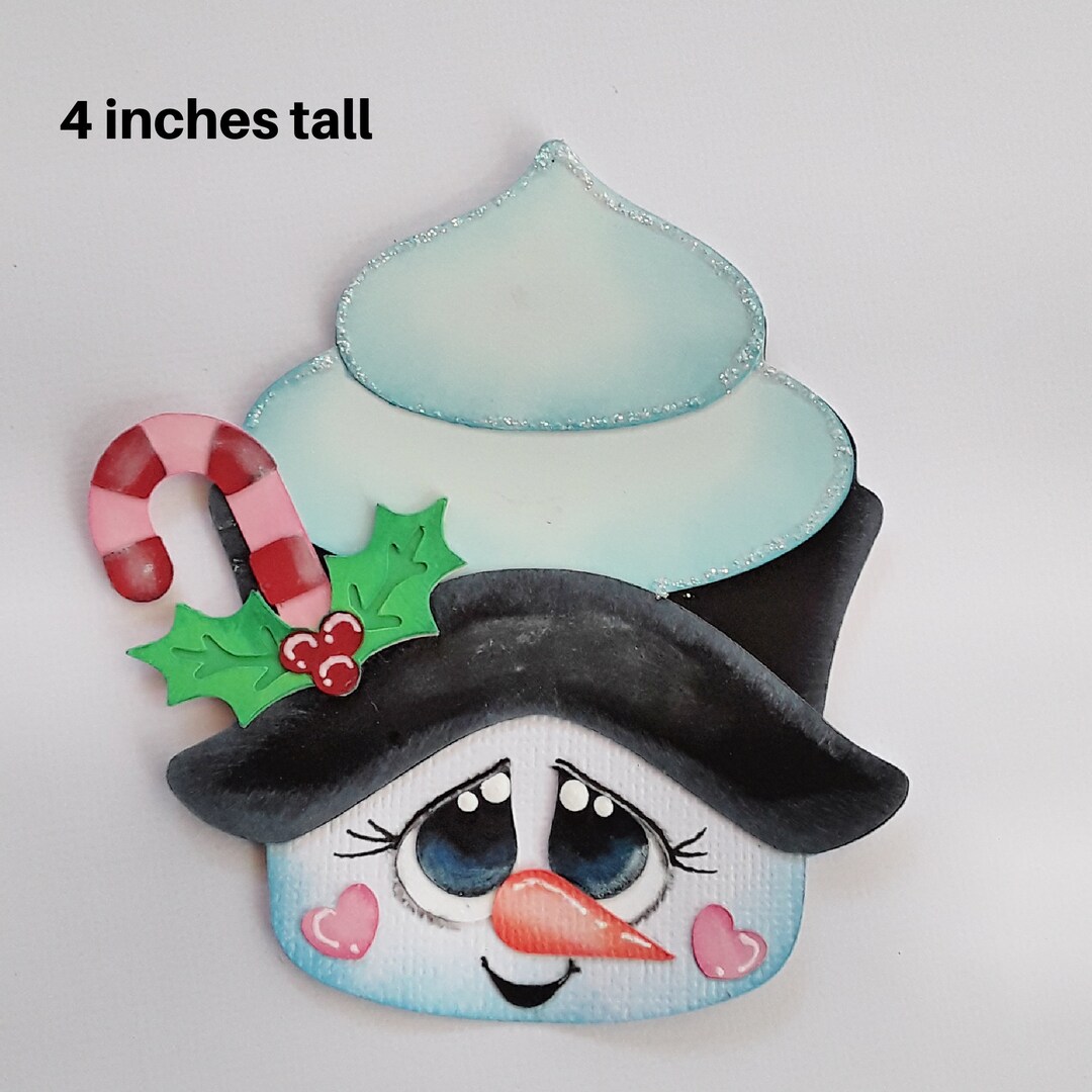 SNOWMAN CHIRSTMAS WINTER Paper Piecing 3D Die Cut for Premade Scrapbook ...