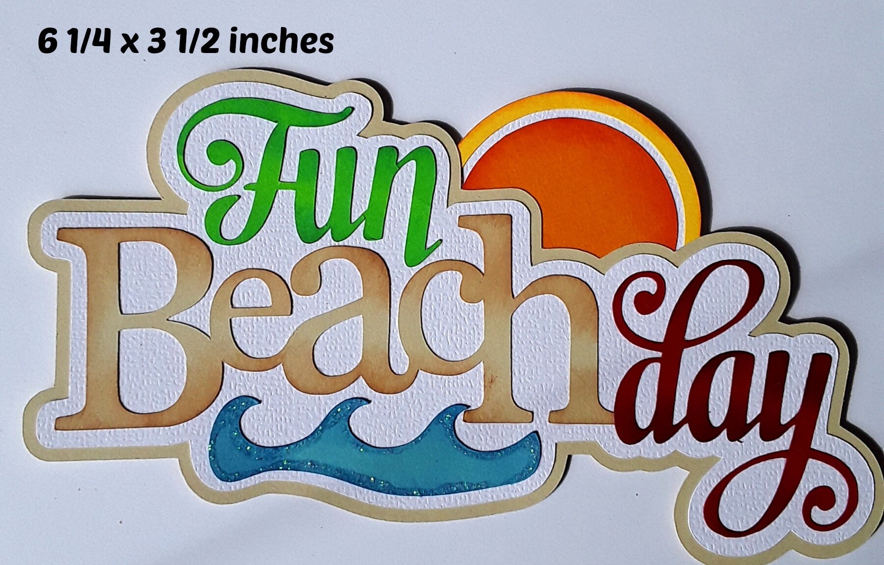 FUN BEACH DAY Title Summer Girl Boy Paper Piecing 3D Die Cut - Etsy