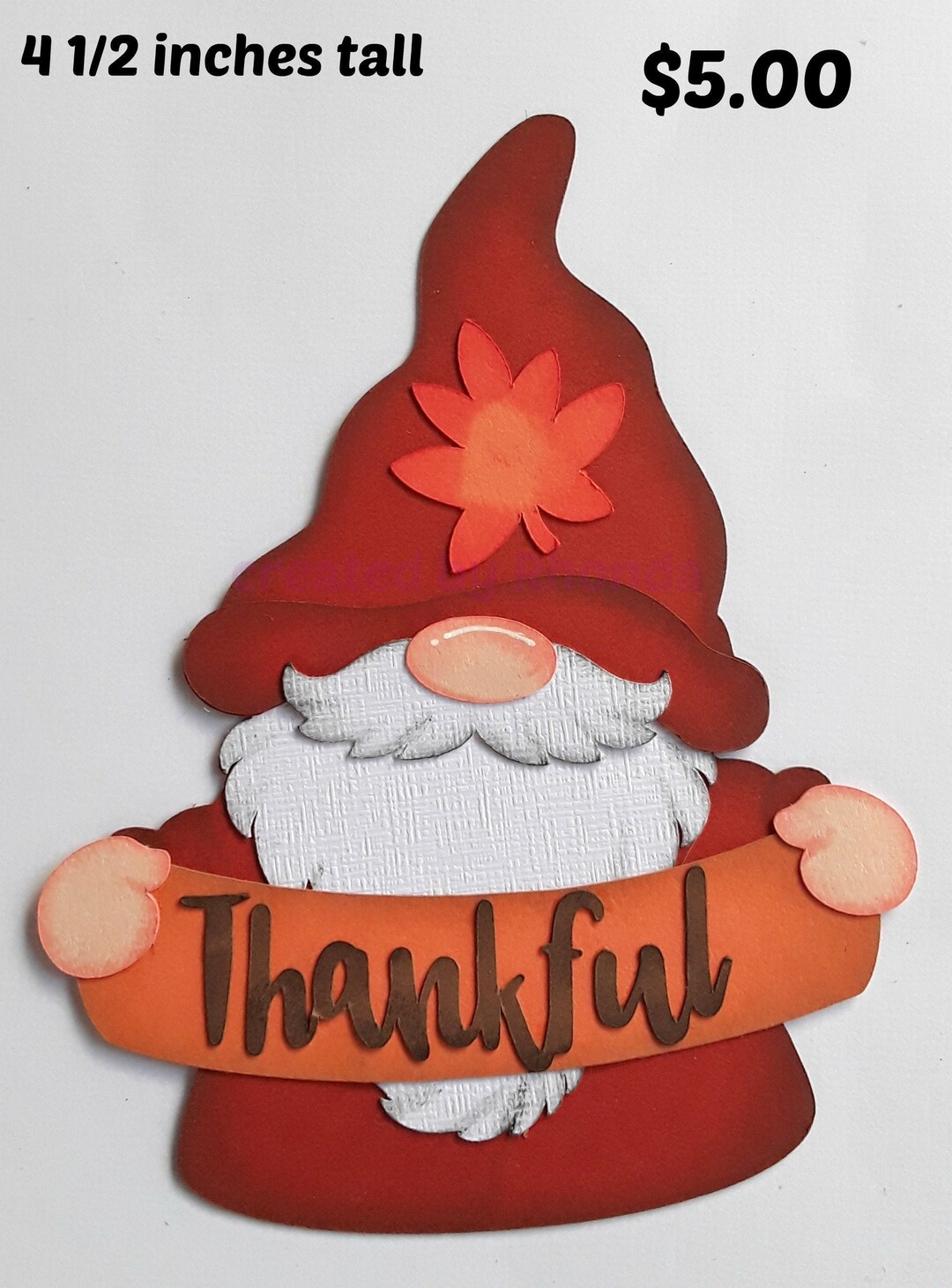 THANKFUL GNOME THANKSGIVING Boy Girl Paper Piecing 3D Diecut for ...