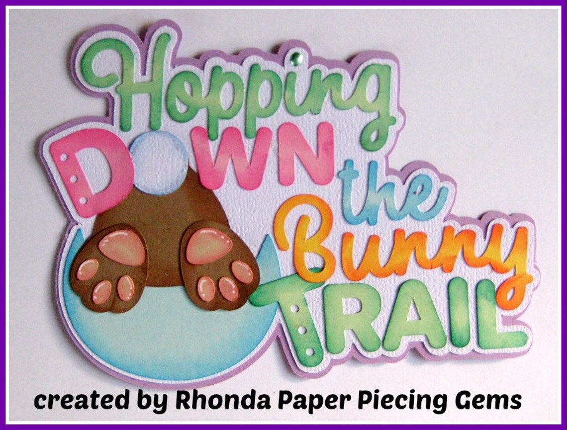 Hopping Down the Bunny Trail Easter Title Premade Scrapbook Pages by ...