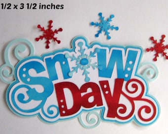 SNOW FUN TITLE Winter Boy Girl Play Paper Piecing 3D Diecut | Etsy